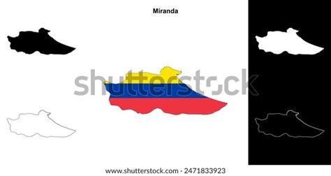 Miranda State Outline Map Set Stock Vector Royalty Free 2471833923 Shutterstock
