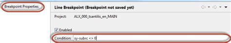 Conditional Breakpoints Sap Community