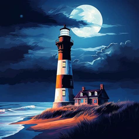Premium Ai Image Light House Background