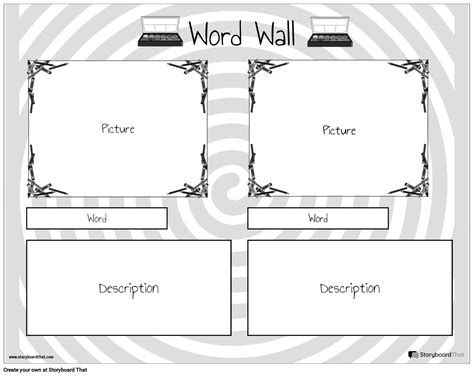 Word Wall Worksheet Featuring Crayons And Spirals
