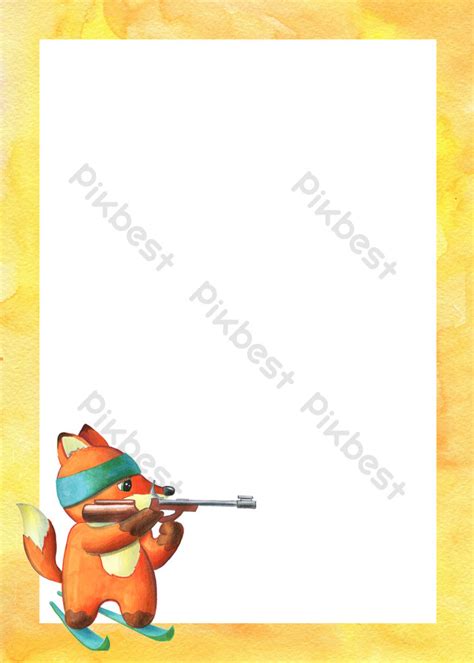 Cute Fox Border Illustration Png Images Psd Free Download Pikbest