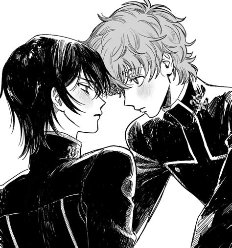 Lelouch Vi Britannia And Kururugi Suzaku Code Geass Drawn By Yorusl