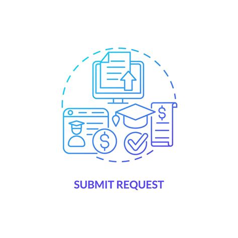 Submit Request Blue Gradient Concept Icon Reimbursement Of Expenses