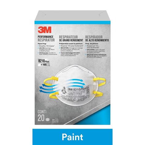3m 8210 Plus N95 Performance Paint Prep Disposable Respirator 20 Pack