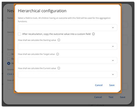 how to set up hierarchical outcome rules in businessmap businessmap
