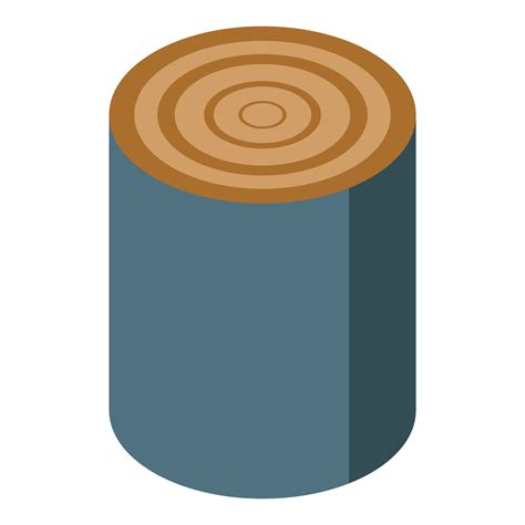 Natural Tree Stump Icon Isometric Style Vector Art At Vecteezy