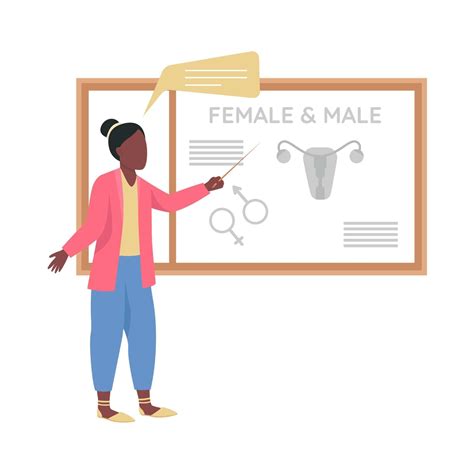 Teacher Tells About Sex Differences Semi Flat Color Vector Character 3263673 Vector Art At Vecteezy