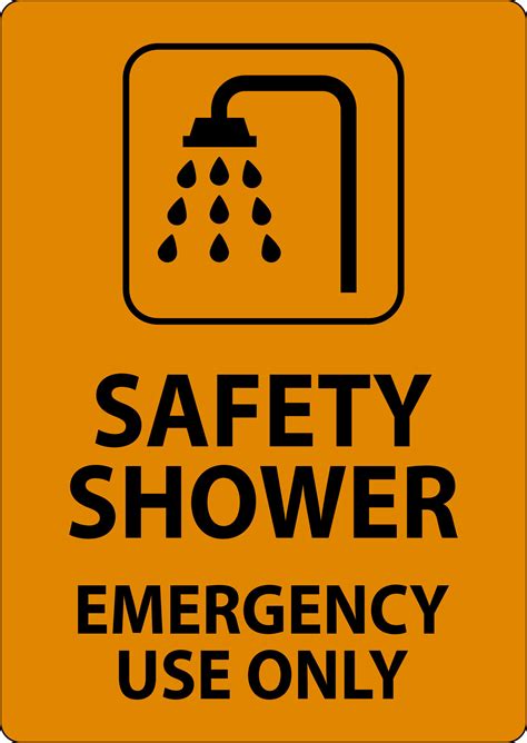 Safety Shower Sign Safety Shower Emergency Use Only 27572100 Vector