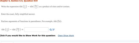 Solved Chapter 5 Section 5 5 Question 019 Write The Chegg Com