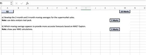 Solved Please Answer The Question Using Excel Analysis Tool