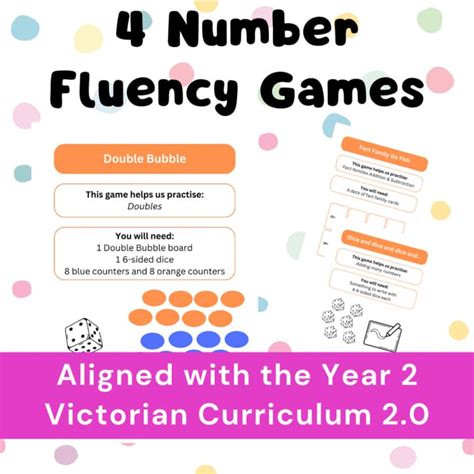 Year 2 Number Fluency Games 4 Maths Activities Victorian Curriculum 2 0