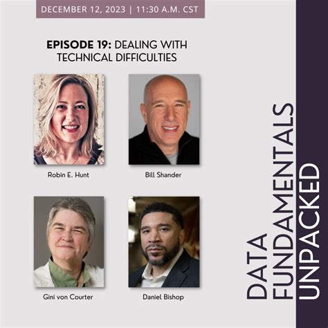 I Am Excited To Welcome Daniel Bishop To Data Fundamentals Unpacked It Will Be So Great To Have