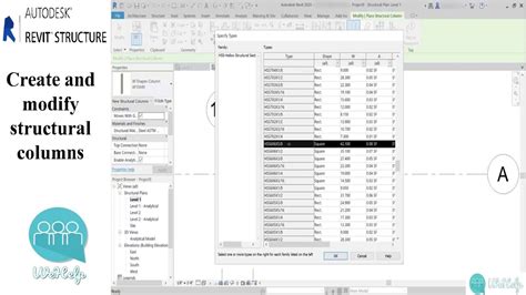How To Create And Modify Structural Columns In Revit Structure YouTube