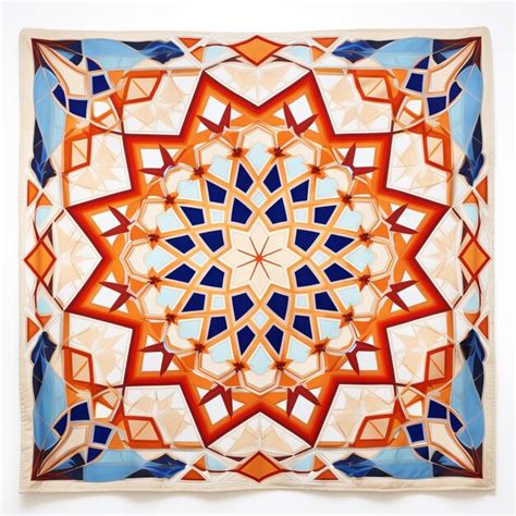 Magnificent Islamic Patterned Throw Blanket Isolated On White