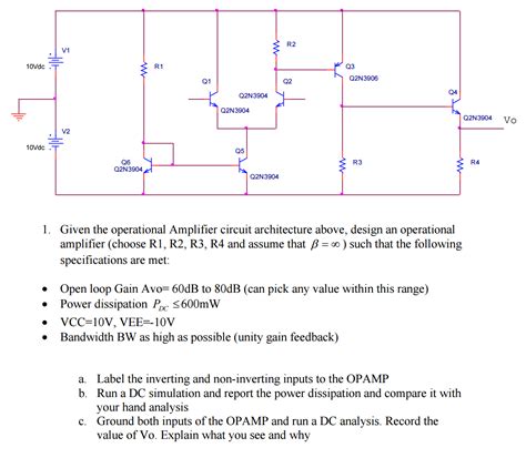 Solved Given The Operational Amplifier Circuit Chegg Com