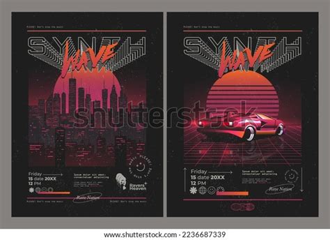 Vintage Synthwave Retrowave Styled Party Music Stock Vector Royalty Free 2236687339 Shutterstock