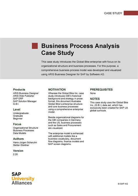 Intro ERP Using GBI GBI Enterprise Model Case Study A En V SAP AG Products ARIS Business