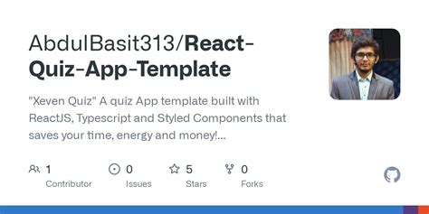 Github Abdulbasit313react Quiz App Template Xeven Quiz A Quiz App Template Built With