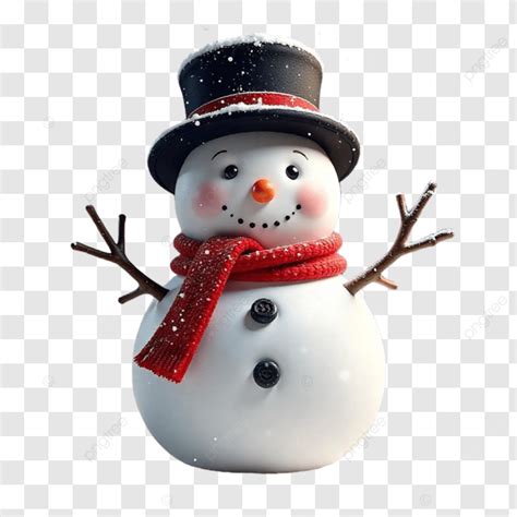 빨간색 스카프와 모자를 쓴 축제 3d 크리스마스 눈사람 크리스마스 눈사람 빨간 스카프를 두른 크리스마스 눈사람 축제 3d 크리스마스 눈사람 Png 일러스트 및 이미지