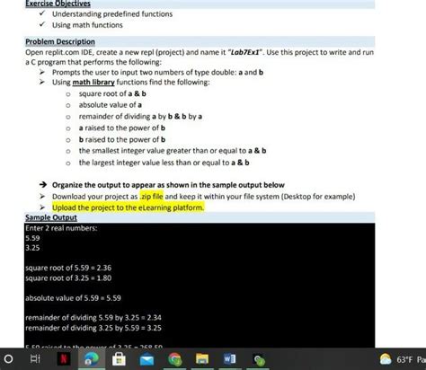 solved exercise objectives understanding predefined