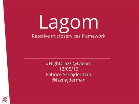 Lagom Reactive Microservice Framework Ppt
