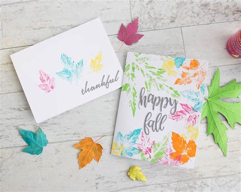 How To Paint Stamp With Fall Leaves Aubree Originals
