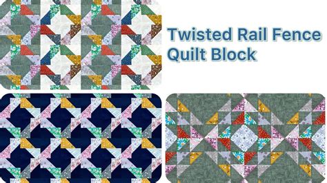 Twisted Rail Fence Quilt Block Tutorial