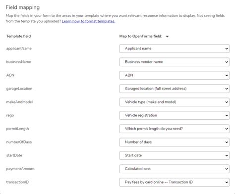 Data Mapping Form Template Data Mapping Form Template