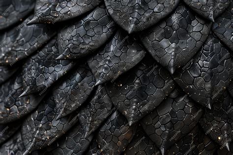Black Dragon Scales Closeup High Resolution Ultradetailed High Detail