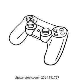 Outline Joystick Controller Gamepad Vector Line Stock Vector Royalty Free
