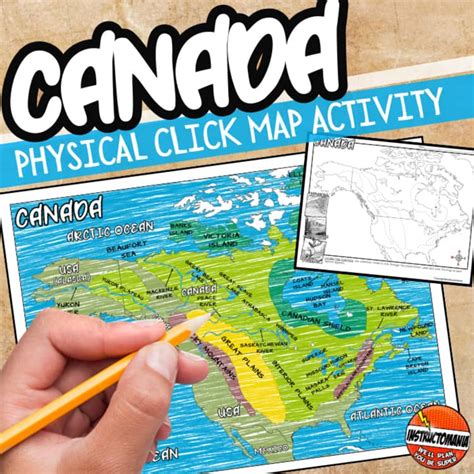 Map Of Canada Physical Geography Map Activity Blank Printable Label