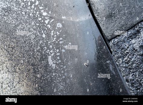 A Dynamically Burnt Metal Surface With Rust Bubbles And Structures Of