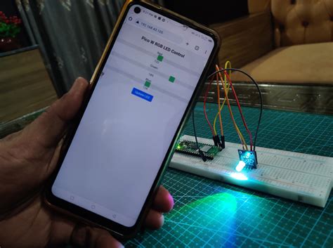 Controlling RGB LED With Raspberry Pi Pico W Web Server Using MicroPython