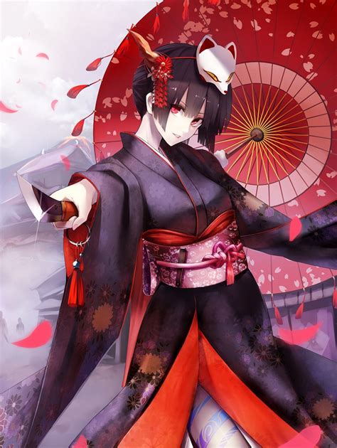 Mask Kitsune Anime Girl Wallpapers Wallpaper Cave