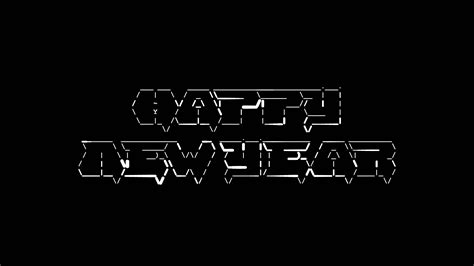 happy new year ascii animation on black background ascii art code