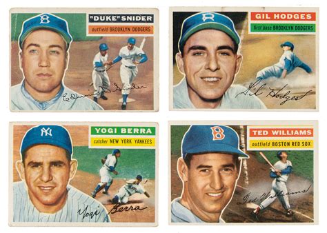 1956 Topps Partial Set 207340 Including Ted Williams Duke Snider