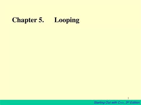 Ppt Chapter 5 Looping Powerpoint Presentation Free Download Id5517892