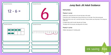 counting back to subtract game counting backwards games