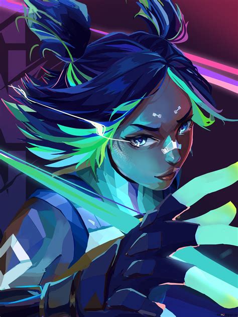 발로란트 에이전트 네온 4k 배경화면 다운로드