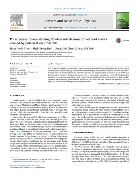 Pdf Polarization Phase Shifting Newton Interferometer Without Errors