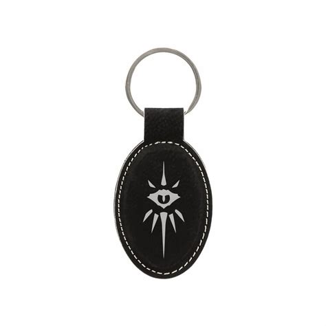Dandd Ts Warlock Class Symbol Engraved Leatherette Keychain For Men
