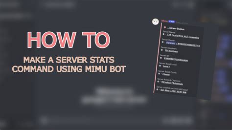 how to make a server stats command using mimu youtube