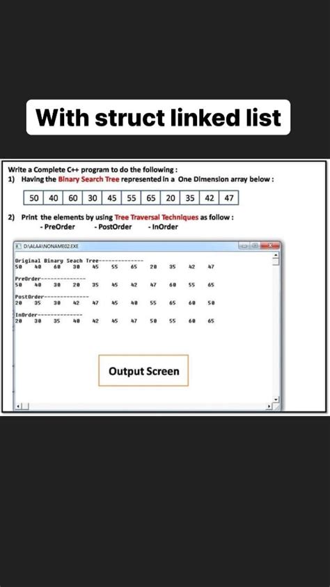 Solved With Struct Linked List Write A Complete C Program