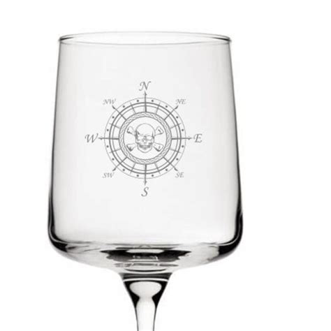 Compass Wine Glass Etsy