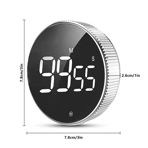 Round Rotary Digital Timer Stopwatch Led 99 Minute Grandado