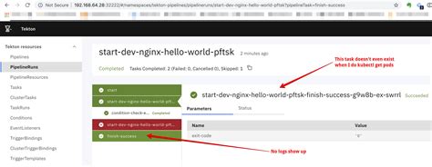 0 8 0 last taskrun in pipelinerun view is non existant can t view