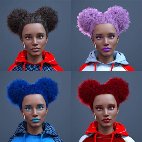 Eriss And Eriss Hair For Genesis 8 Female Daz Content By Dumitas