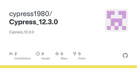 Github Cypress1980cypress1230 Cypress1230