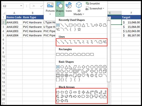 How To Insert An Arrow In A Cell Learn Excel