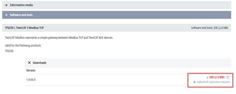 Beckhoff TwinCAT3 TF6250 Modbus TCP Function